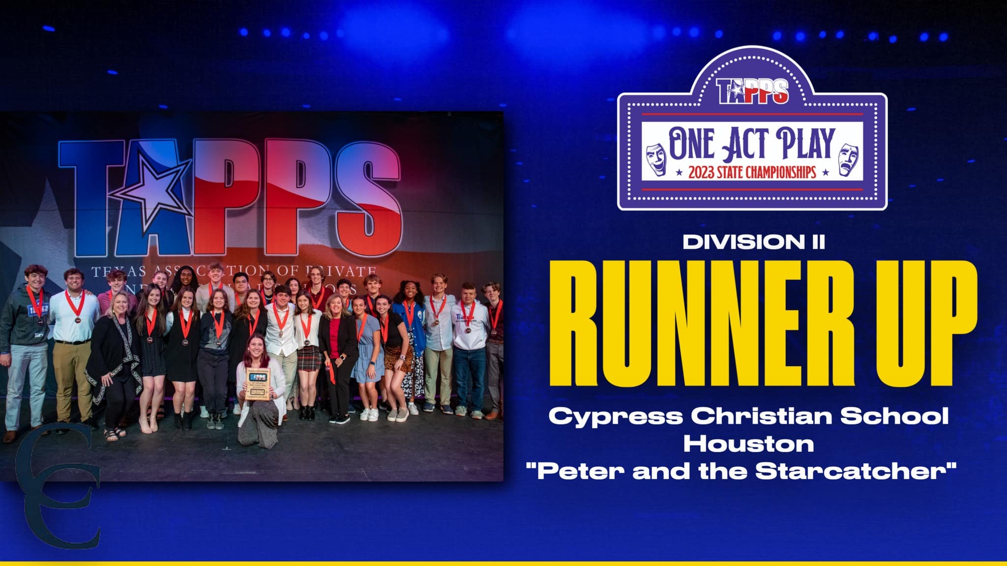 CCS One Act Play is STATE RUNNER-UP! - Cypress Christian School